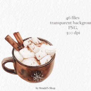 Boho Christmas Png Watercolor Clipart - #b157 - Etsy