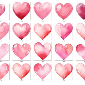 Watercolor Heart Clipart - I Love You Pink Heart Spring Valentine ...