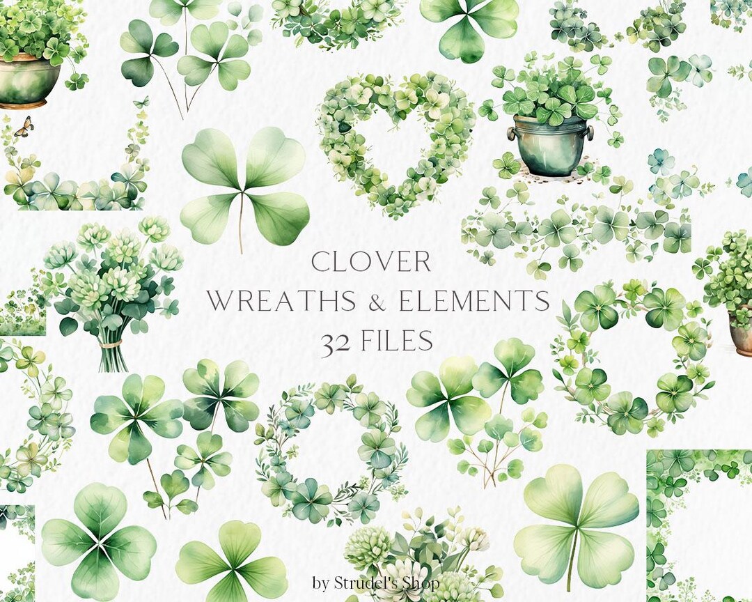 St Patricks Day PNG Watercolor Clipart #b58 - Etsy