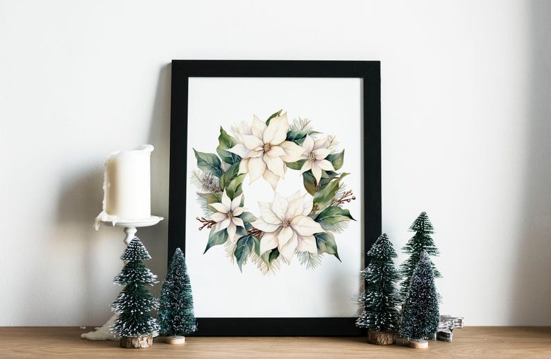 Classic Christmas Watercolor Digital Bundle #b186 - Etsy
