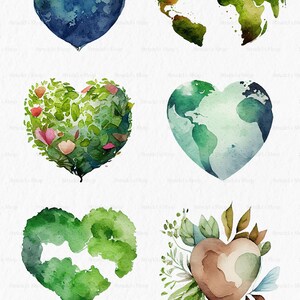 Earth Day Watercolor Clipart PNG - Environment Celebrate Earth Day Save ...