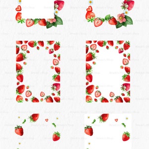 Strawberry Invitation Clipart PNG - Wedding Baby Shower Watercolor ...