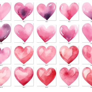 Watercolor Heart Clipart - I Love You Pink Heart Spring Valentine ...