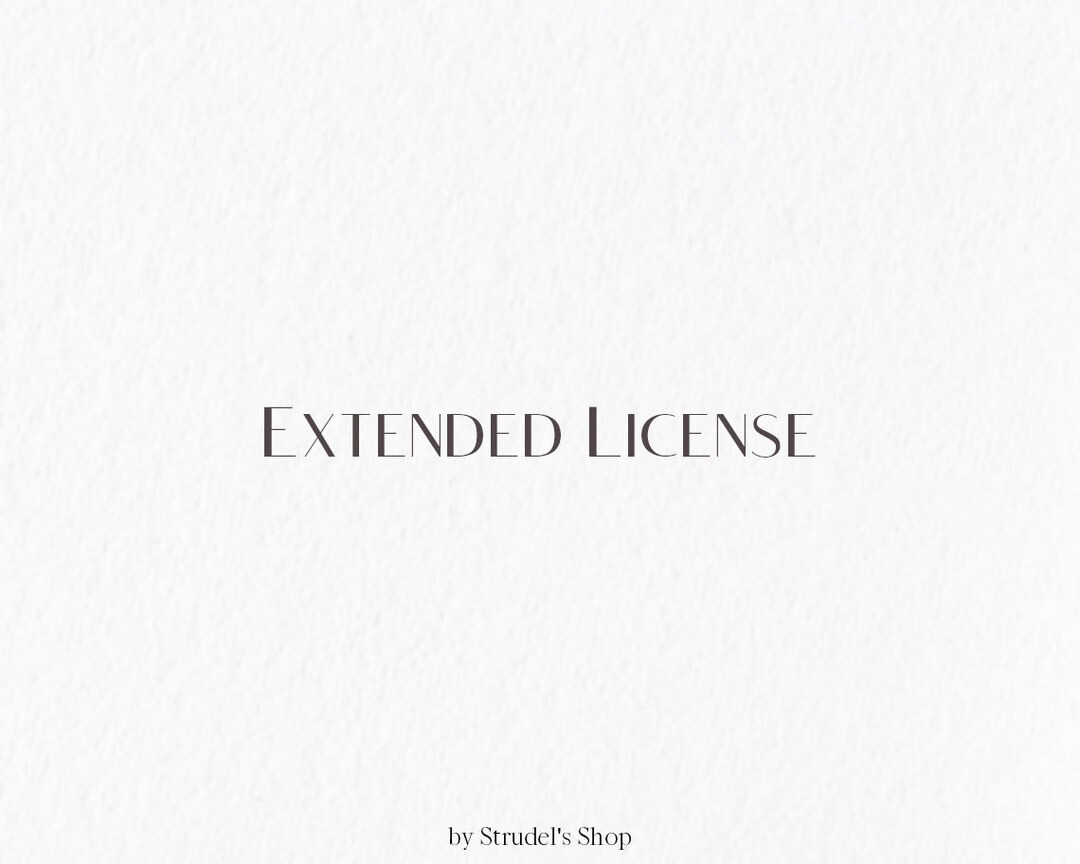 EXTENDED LICENSE No Credit Required / Single Product - Etsy
