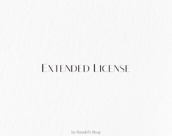EXTENDED LICENSE No Credit Required / Single Product - Etsy
