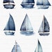 Sea Boats Watercolor Clipart PNG - Nautical Marine Summer Sailing ...