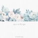 Dusty Blue Flower Seamless Border Watercolor Clipart PNG - Floral ...