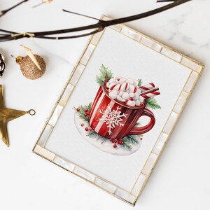 Cute Watercolor Clipart Christmas Bundle - Christmas Tree Frame Border ...