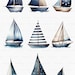 Sea Boats Watercolor Clipart PNG - Nautical Marine Summer Sailing ...