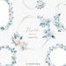 Soft Blue Pastel Frames Watercolor Clipart PNG - Wedding Floral Frame ...