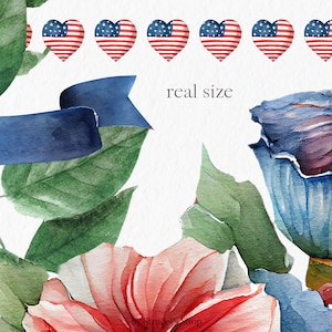 Independence Day Watercolor Clipart PNG - Seamless Borders Banners ...