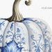 Blue White Pumpkin Watercolor Clipart PNG - Autumn Thanksgiving Pumpkin ...