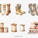 Cozy Hobby Watercolor Clipart PNG #b134 - Etsy