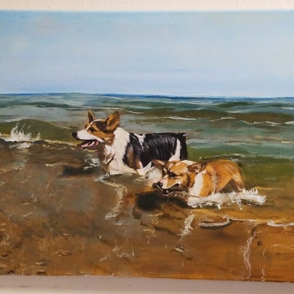 Acrylic Dog Painting - Etsy