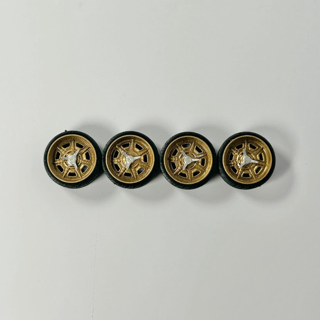 Golden "rally" Style Steely Wheels With Chrome Knockoffs. - Etsy