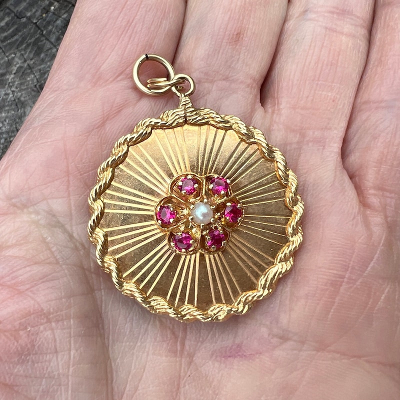 Gold Flower Charm - Etsy