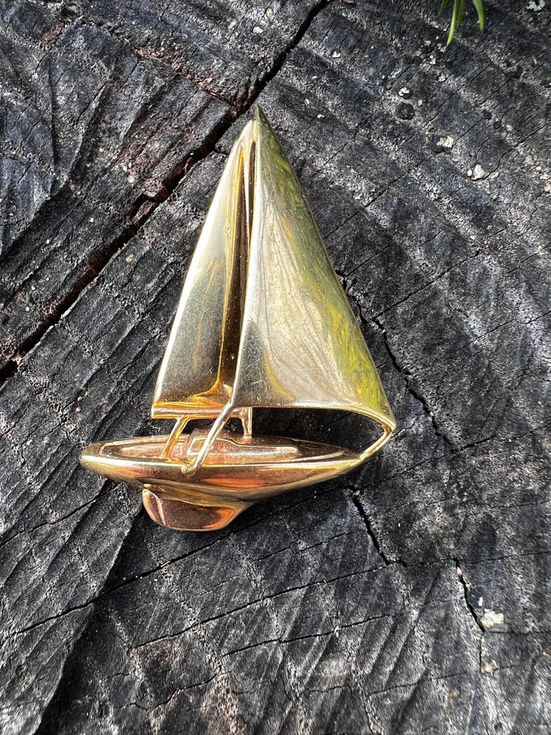 Gold Sailboat Charm, Sailboat Charm, Gold Boat Charm, Nautical Charm - Etsy