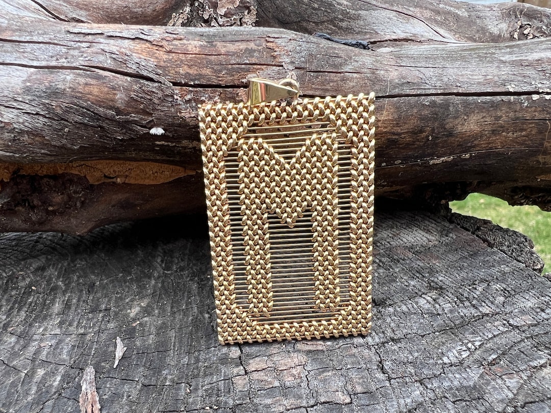 Gold Initial "m" Charm, Gold Initial M, Initial M Charm, Initial M ...