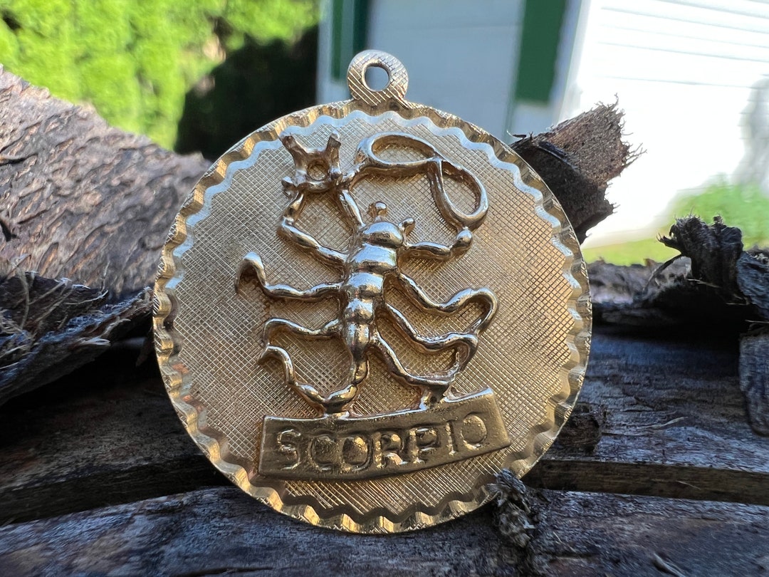 Gold Scorpio Charm, Scorpio Pendant, Gold Scorpio Pendant, Scorpio ...
