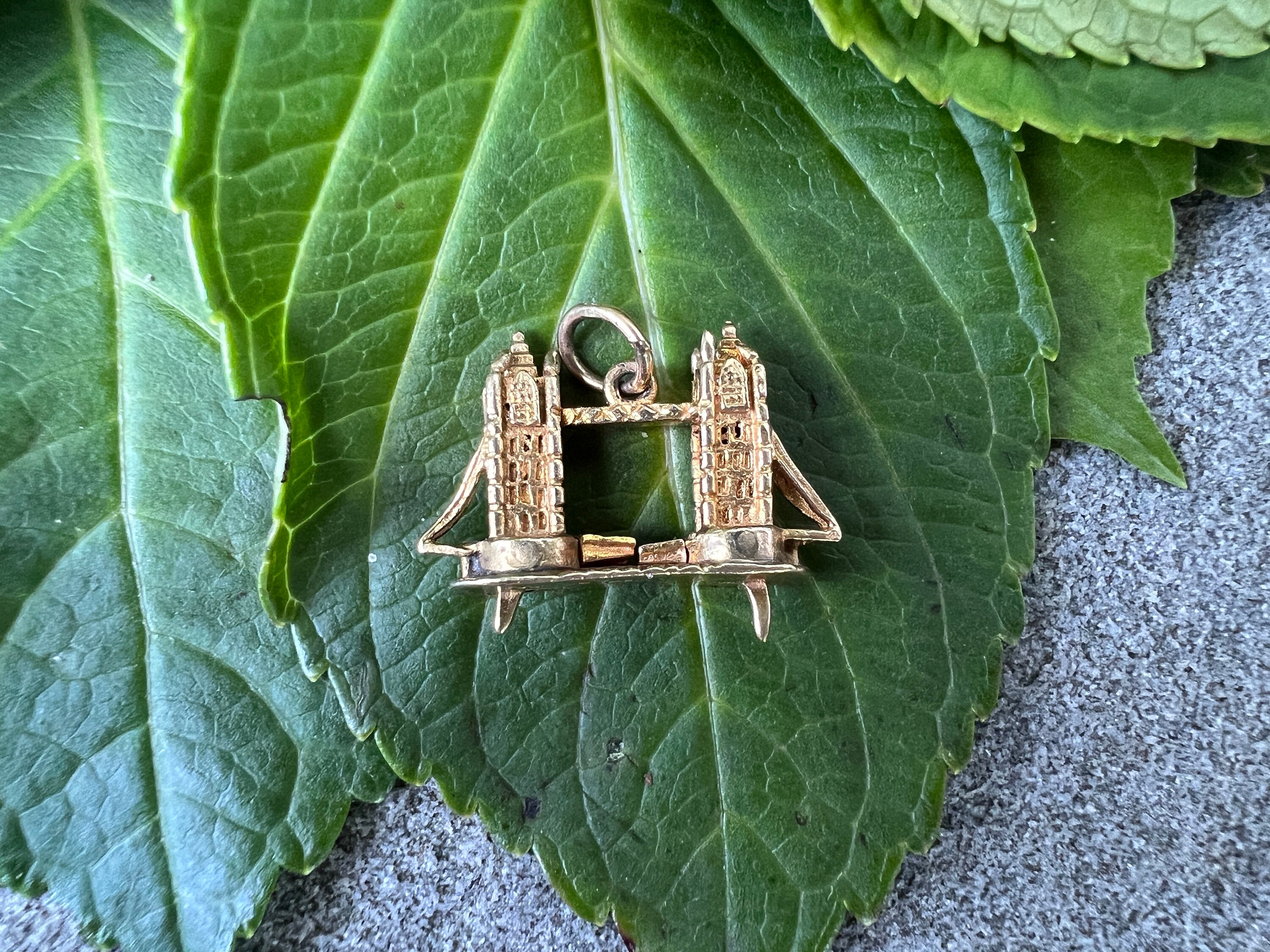 London Bridge Charm Gold London Bridge Gold Bridge Charm - Etsy