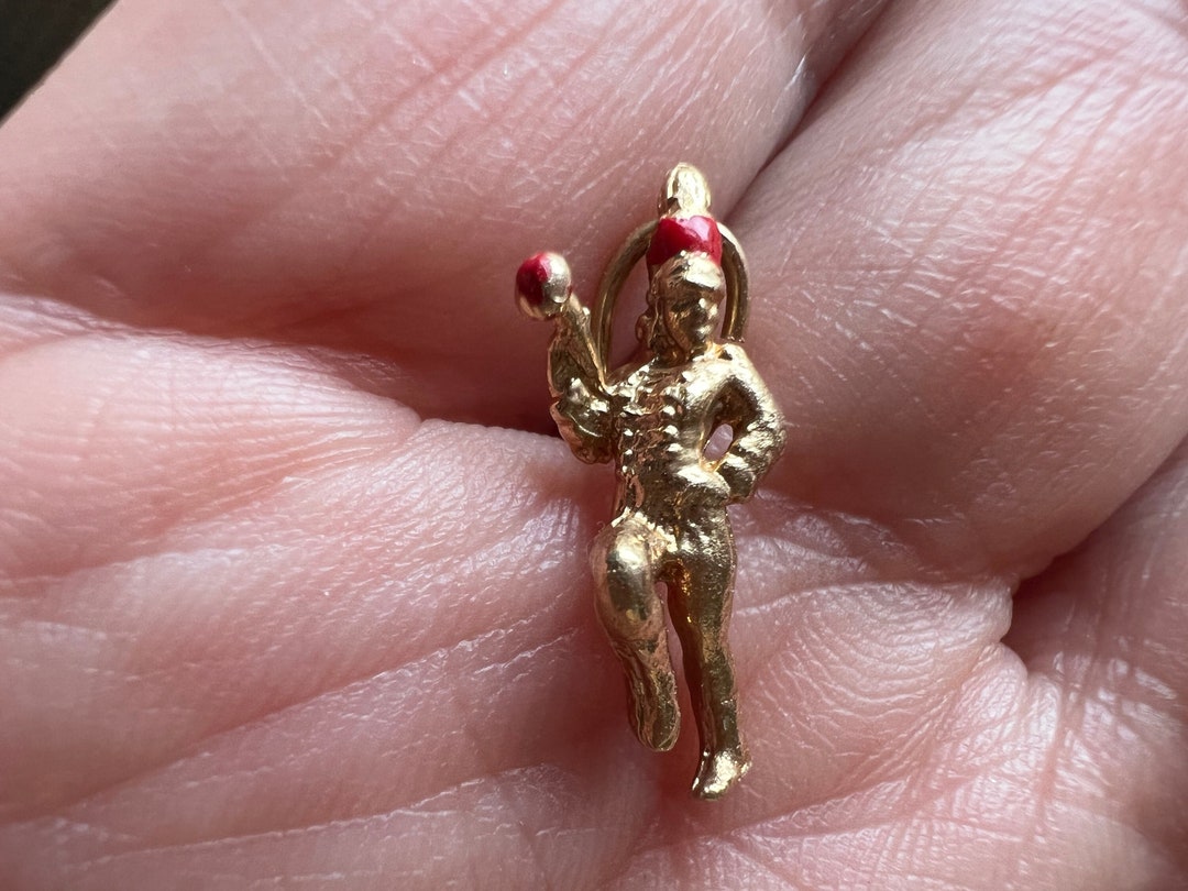 Majorette Charm,, Baton Twirler Charm, Cheerleader Charm, Gold ...