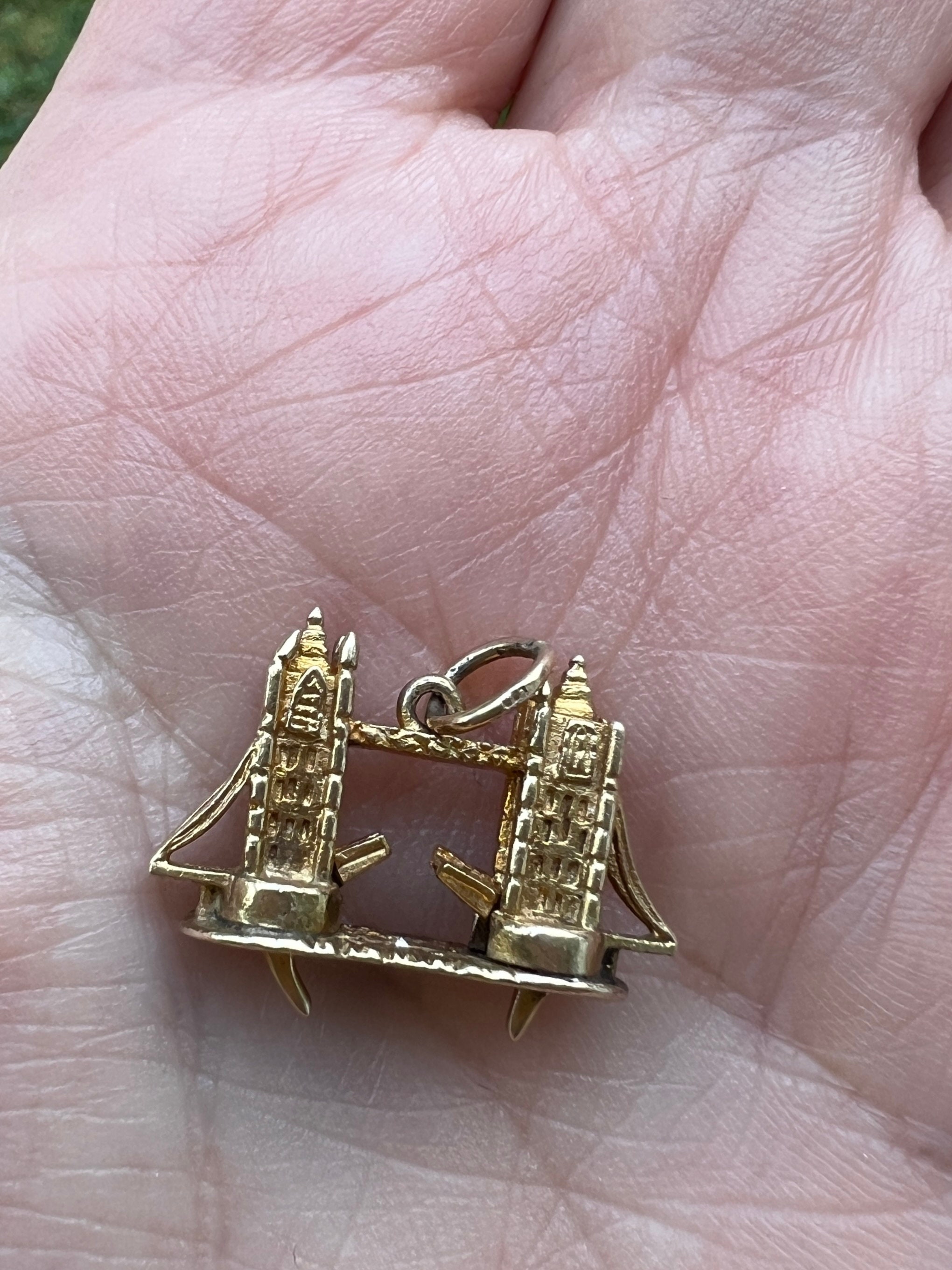 London Bridge Charm Gold London Bridge Gold Bridge Charm - Etsy