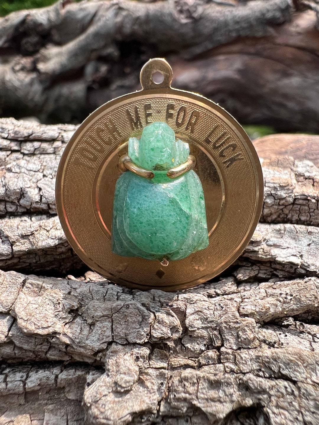 Gold Buddha Charm, Happy Buddha Charm, Laughing Buddha Charm, Good Luck ...