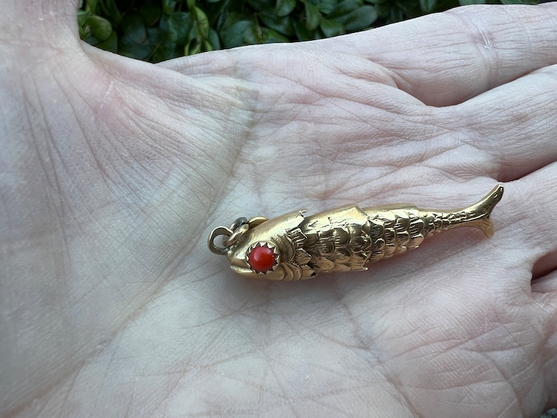 Fish Charm, Gold Fish Charm, Gold Fish, Fishing Charm - Etsy