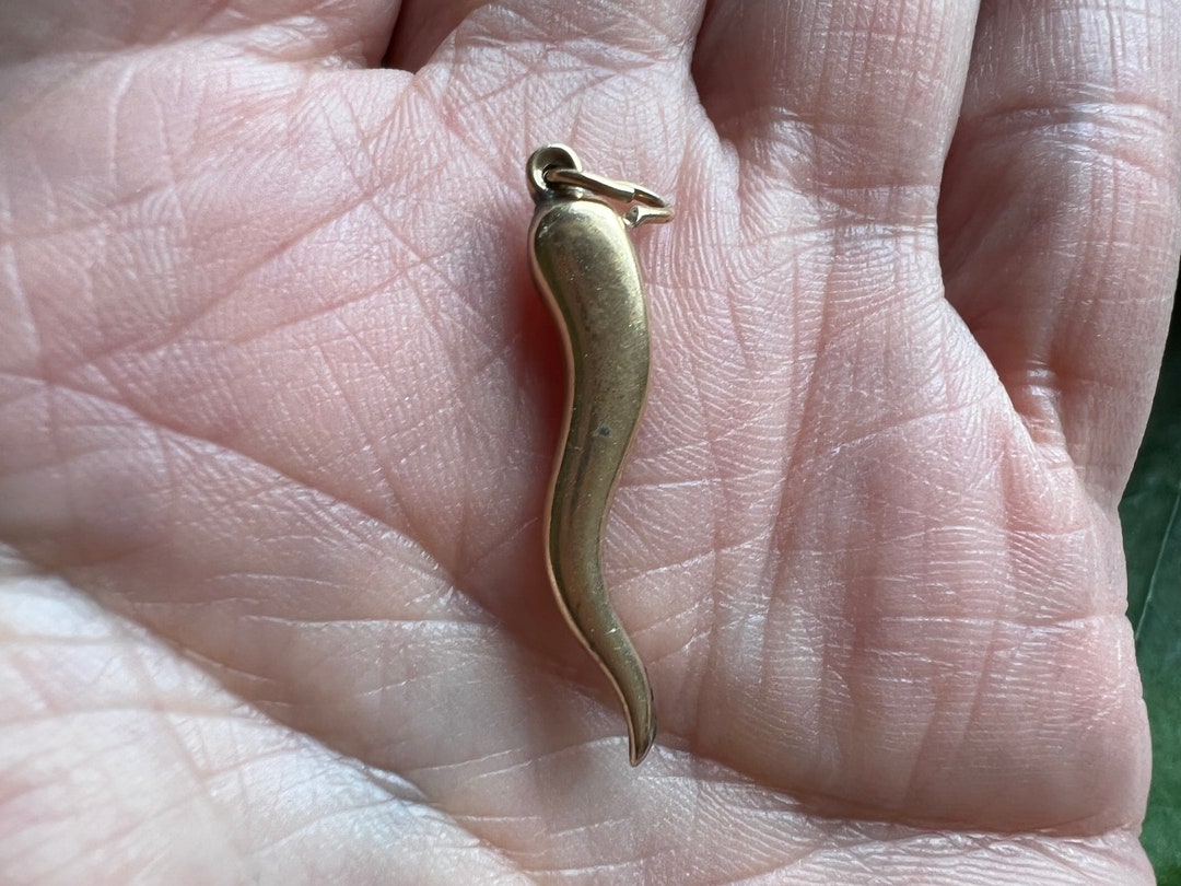 Cornicello Charm Gold Cornicello Italian Horn Charm - Etsy