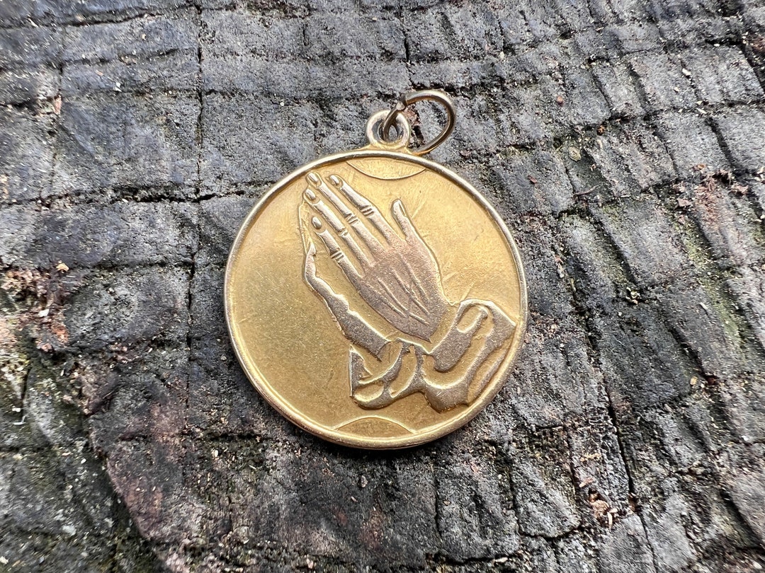 14k Yellow Gold Lords Prayer Charm, Religious Jewelry - Etsy