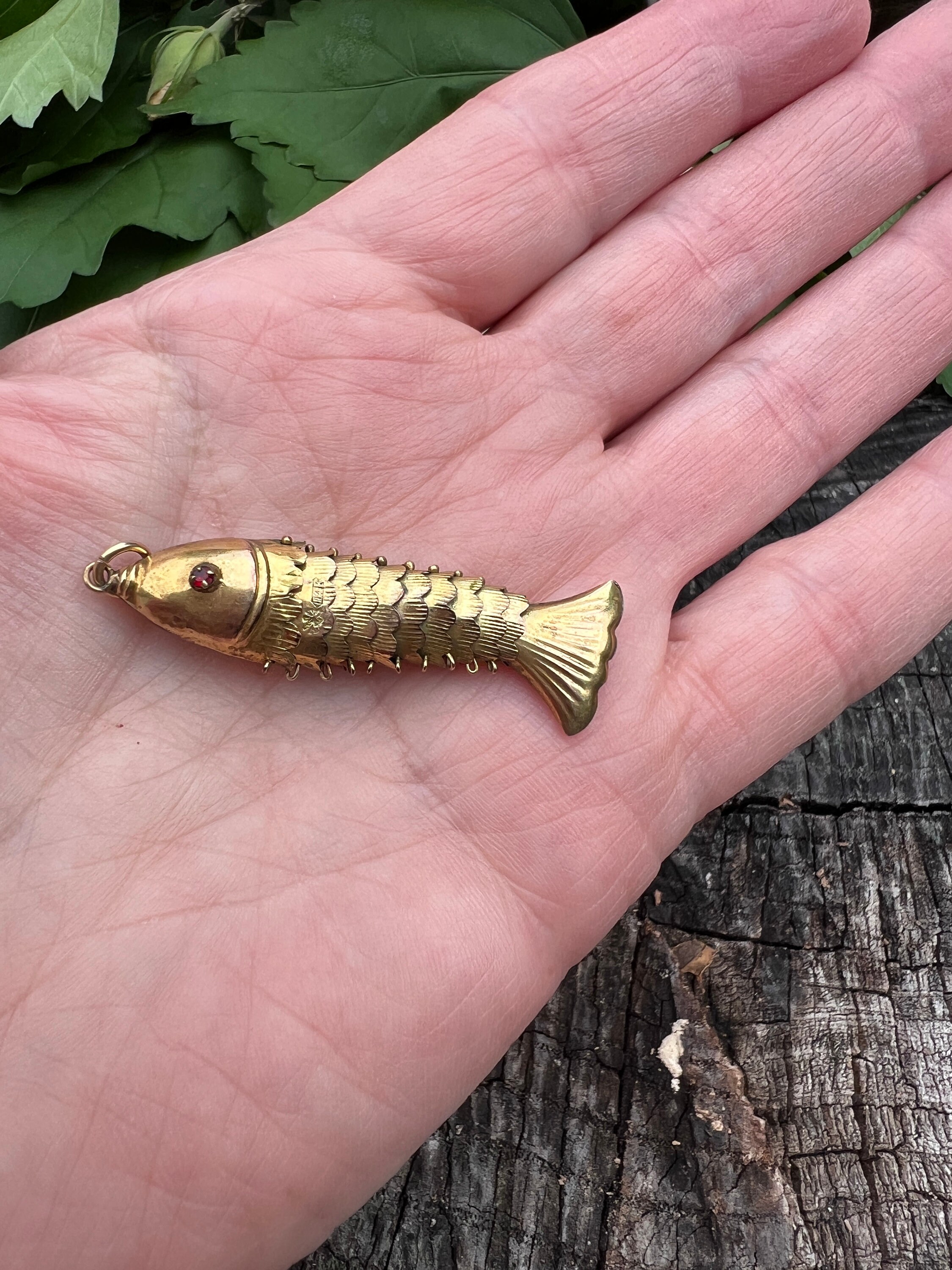 Fish Charm Gold Fish Charm 14K Gold Fish Charm Gold Fish - Etsy