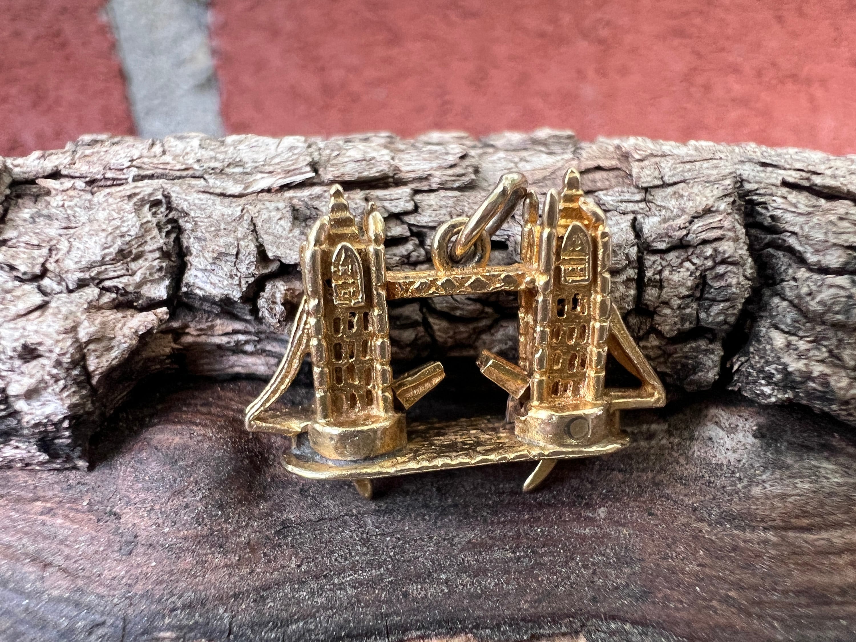 London Bridge Charm Gold London Bridge Gold Bridge Charm - Etsy