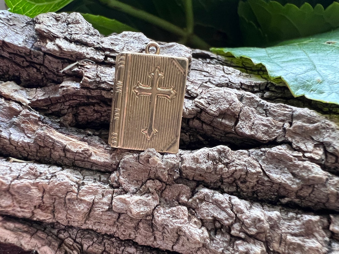 Gold Bible Charm, Holy Bible Charm, Religious Jewelry - Etsy