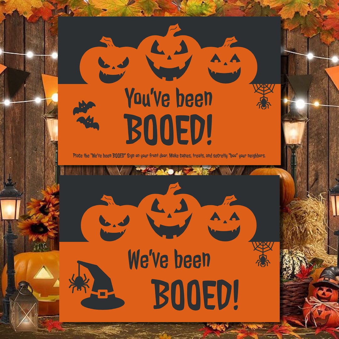 You've Been Booed Printable, Jack-o-lantern You've Been Booed Sign ...