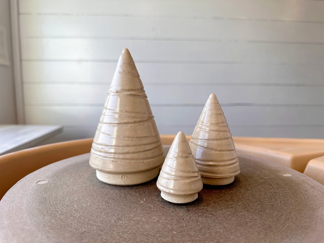 Handmade Ceramic Pine Trees Winter Cottage Garden Decor - Etsy