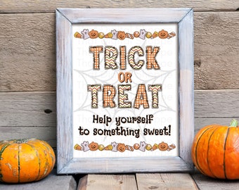 Halloween Help Yourself Sign - Etsy