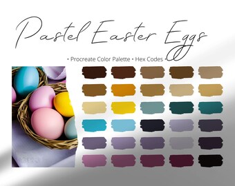 Easter Eggs Color Palette, Easter Color Palette, Procreate Color ...