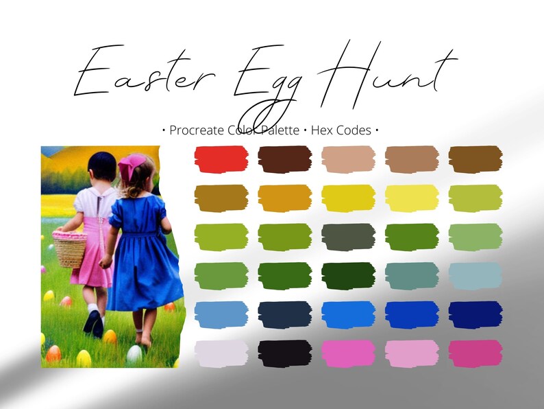 Easter Eggs Color Palette, Easter Color Palette, Procreate Color ...