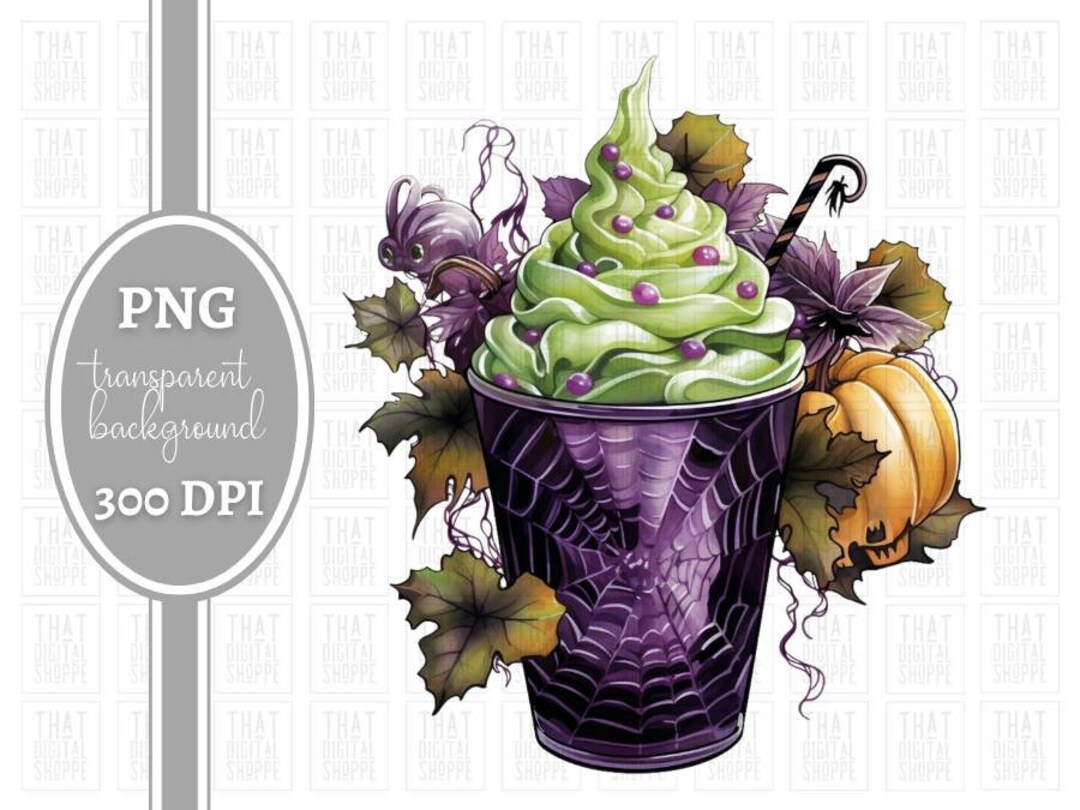 Halloween Iced Coffee PNG for Sublimation Halloween Coffee Png ...