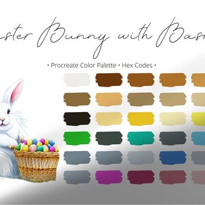 Easter Bunny Color Palette, Easter Color Palette, Procreate Color ...