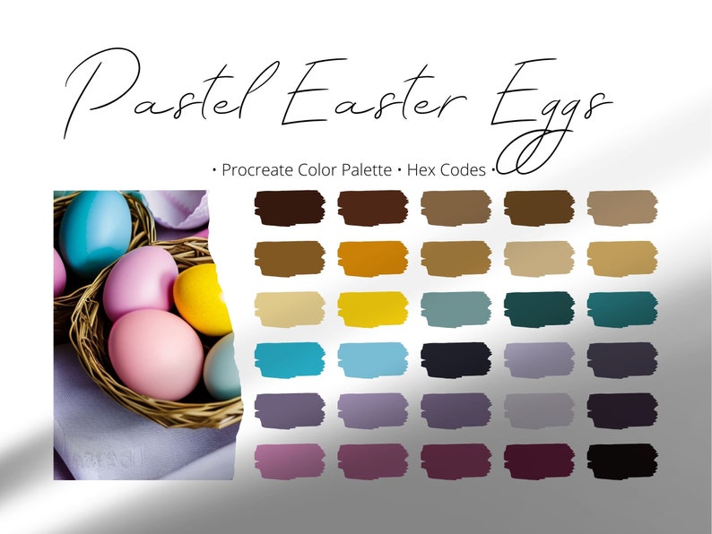 Easter Color Palette, Easter Egg Color Palette, Procreate Color Palette ...