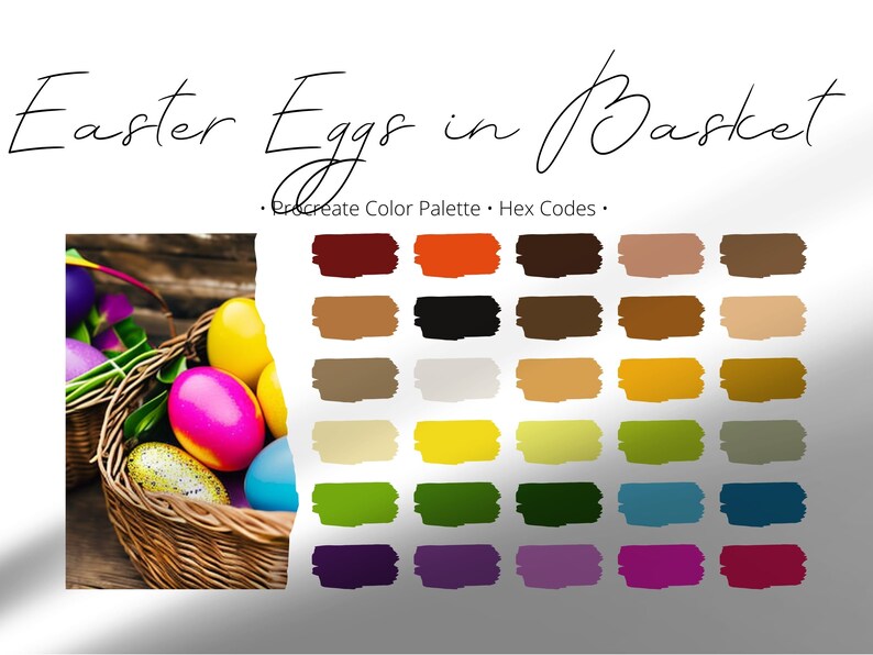 Easter Color Palette, Easter Egg Color Palette, Procreate Color Palette ...