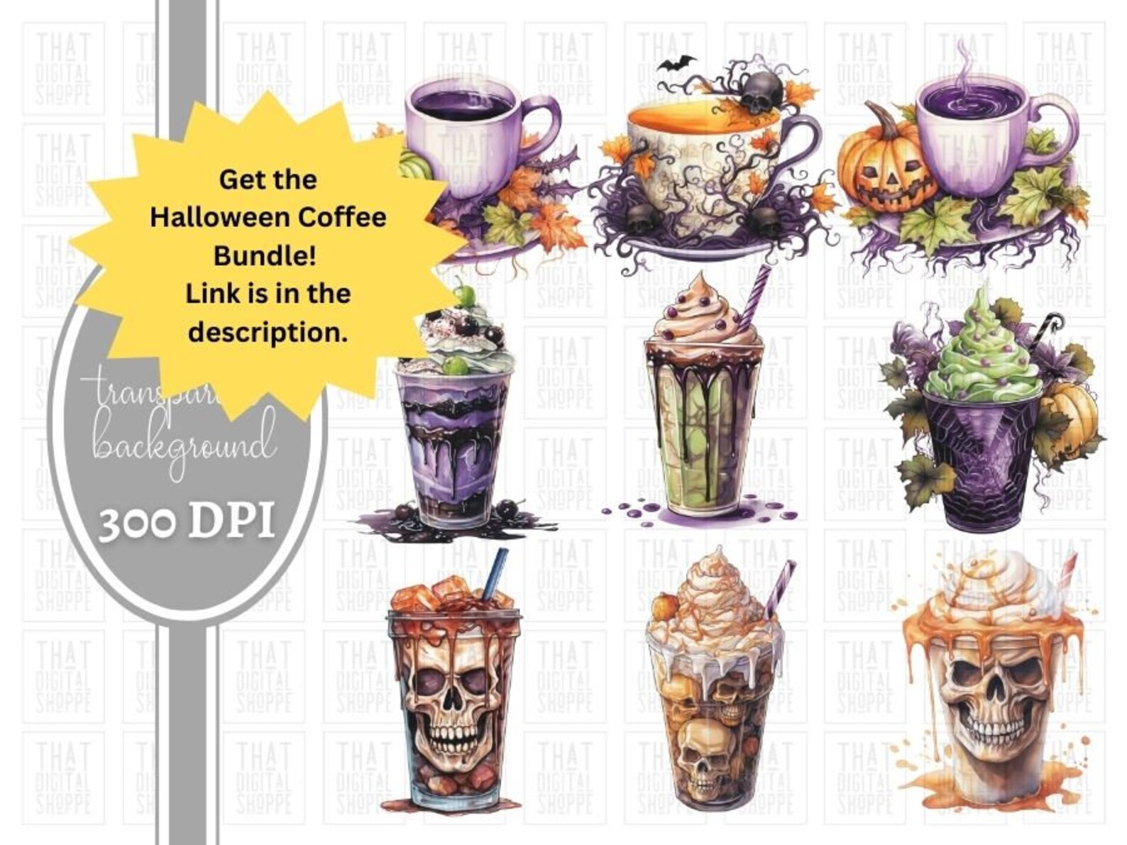 Skull Iced Coffee PNG for Sublimation Skeleton Coffee Png Skull Clipart ...
