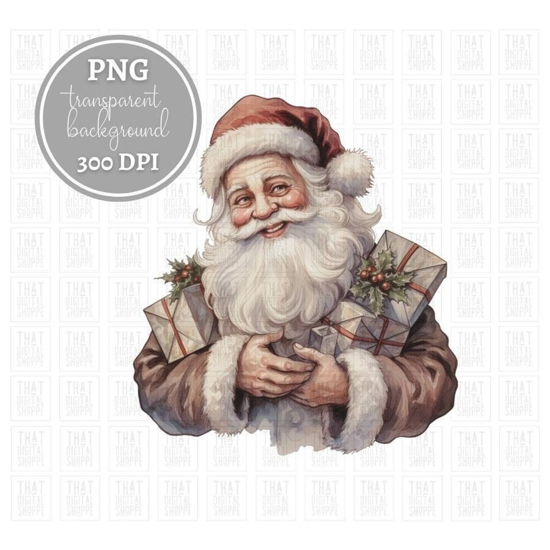 Santa Claus PNG Vintage Santa PNG for Sublimation Santa Clipart ...