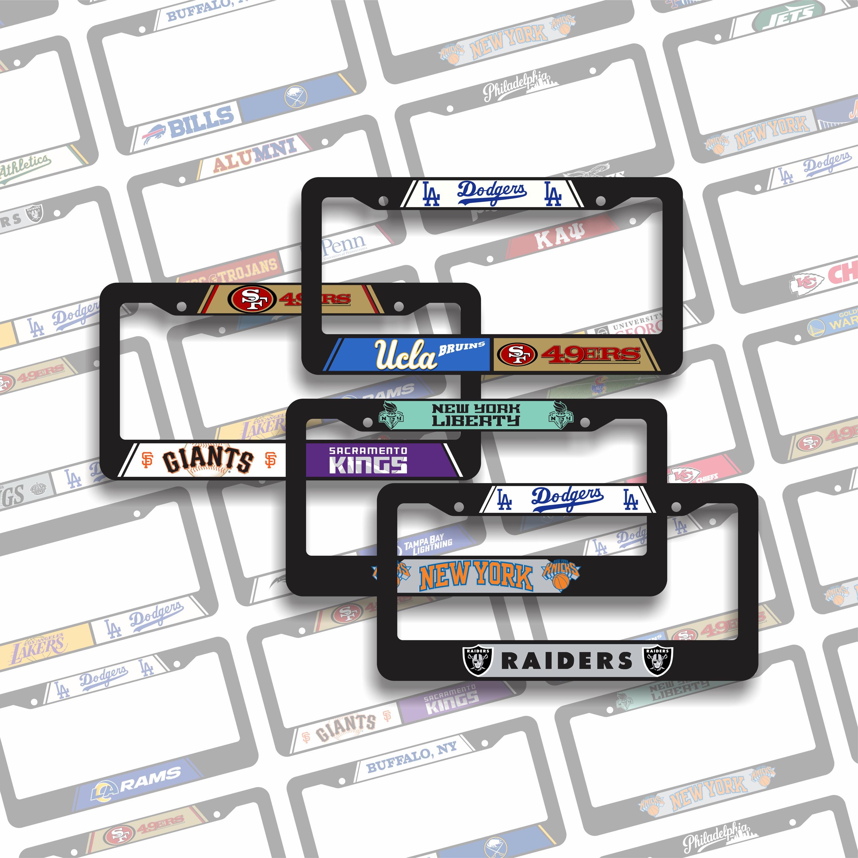 License Plate's Frame Aluminum Black Matte Finish Custom Print UV ...