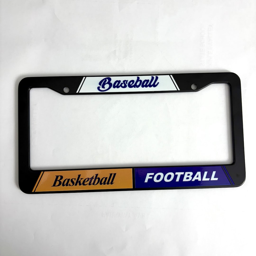 License Plate's Frame Aluminum Black Matte Finish Custom Print UV ...