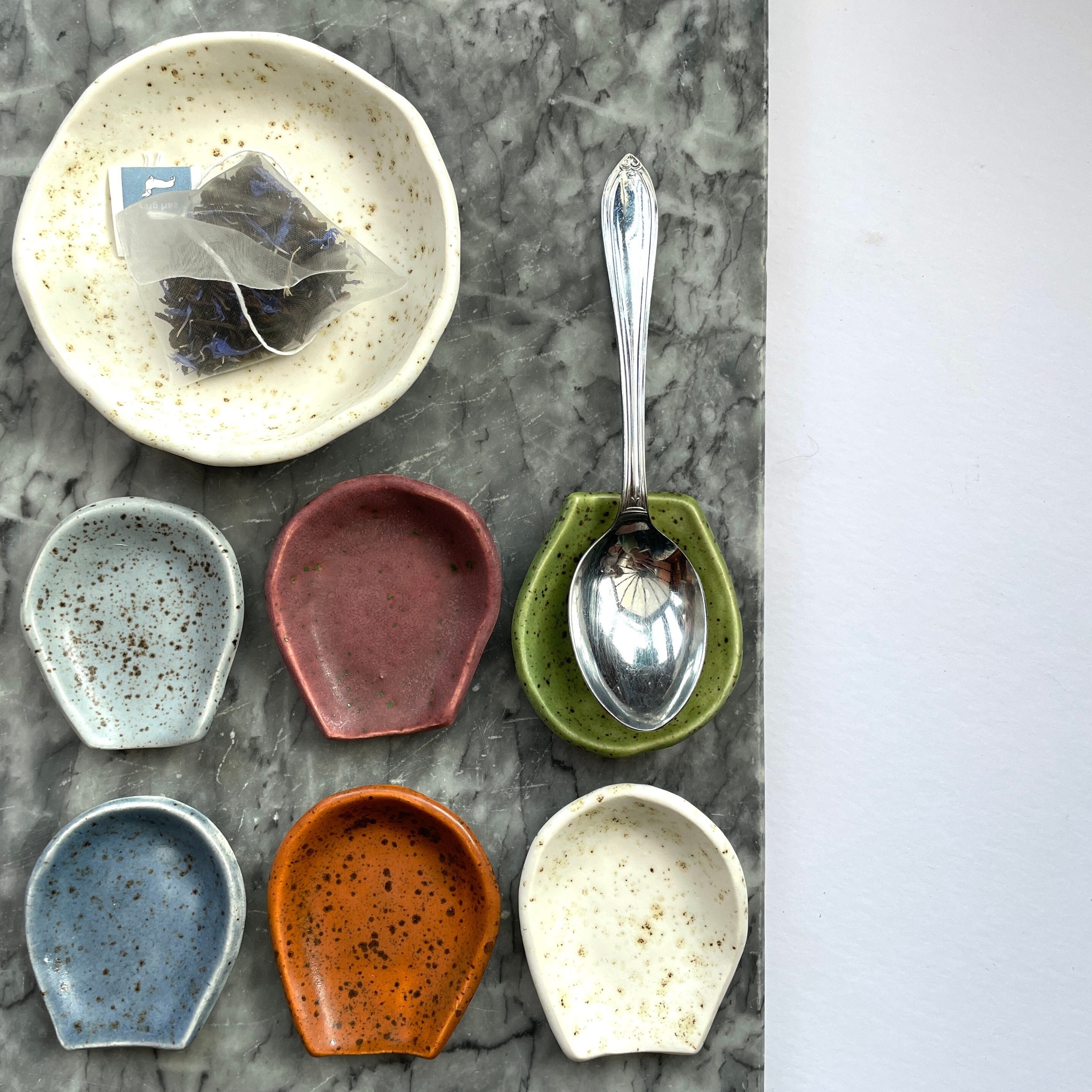 Handmade Ceramic Teaspoon Rest. Little Spoon Rests Made by Hand. - Etsy