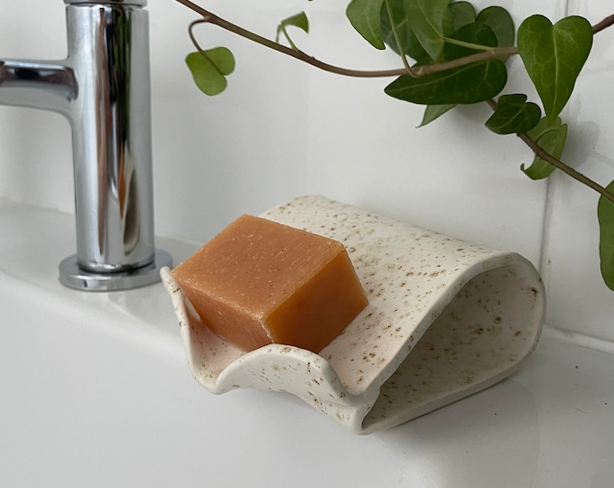 Handmade Self Draining Ceramic Soap Dish Sink Draining Soap Etsy