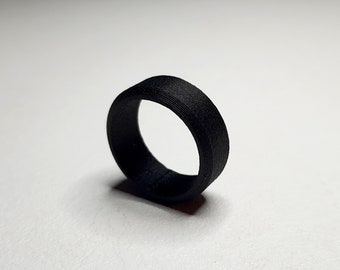 Matt Black 3D Printed Ring Made to Measure and Hand Polished Light ...
