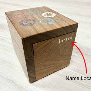 Gemstone Inlay on Mana Themed Deck Box for Magic the Gathering - Etsy